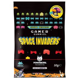 Fruchtgummis 50 g SPACE INVADERS GAMER GUMMIES - zuckerreduziert