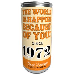 Secco Bianco HAPPIER SINCE 1972 - Jahrgangsgeschenk